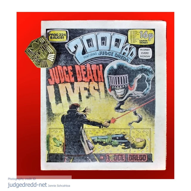 2000AD PROG 224-227 1st Dark Judges, Death Lives 1-4 Judge Dredd Comics ...