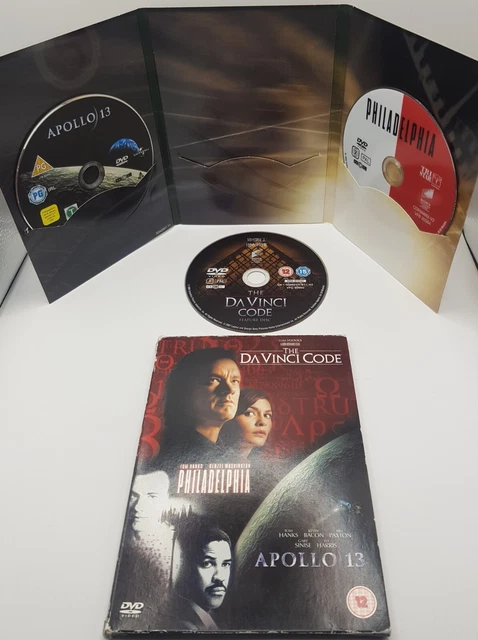 APOLLO 13/PHILADELPHIA/THE DA Vinci Code Triple Tom Hanks DVD 2007 EUR ...