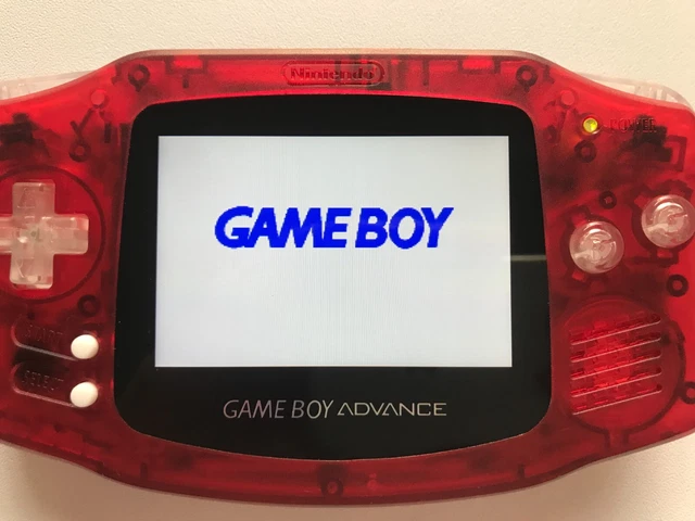 NINTENDO GAMEBOY ADVANCE GBA clear red with IPS Backlight Laminated ...