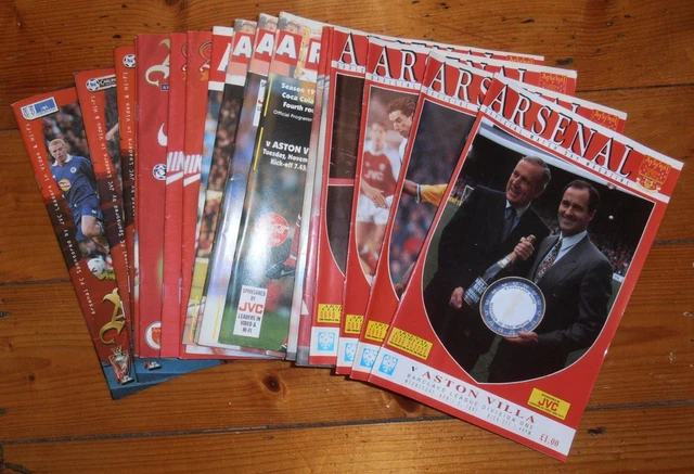 18 X 1990'S ARSENAL FC HOME PROGRAMMES - All Different and Listed £1.68 ...