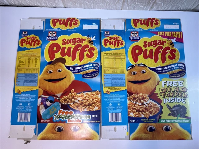 VINTAGE 1996 SPIDER-MAN Sugar Puffs Cereal Box Marvel Comics Green ...