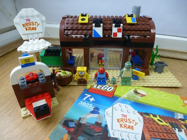 LEGO 3825 SPONGEBOB SQUAREPANTS KRUSTY KRAB100%COMPLETE w/GOLD MONEY ...