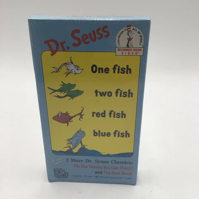 DR. SEUSS ONE Fish Two Fish Red Fish Blue Fish VHS Cassette 2 More ...