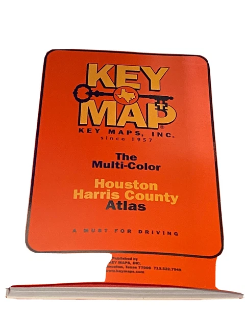 HOUSTON HARRIS COUNTY Texas Map by KEY MAPS, INC. 45th. Edition 2004 $6 ...