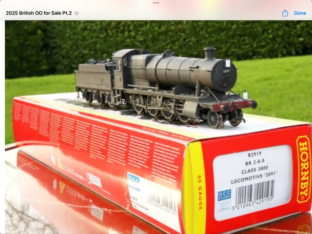 HORNBY R2919 2800 CLASS 2-8-0 LOCOMOTIVE re-numbered 2899 BR black, small crest £73.52 - PicClick UK