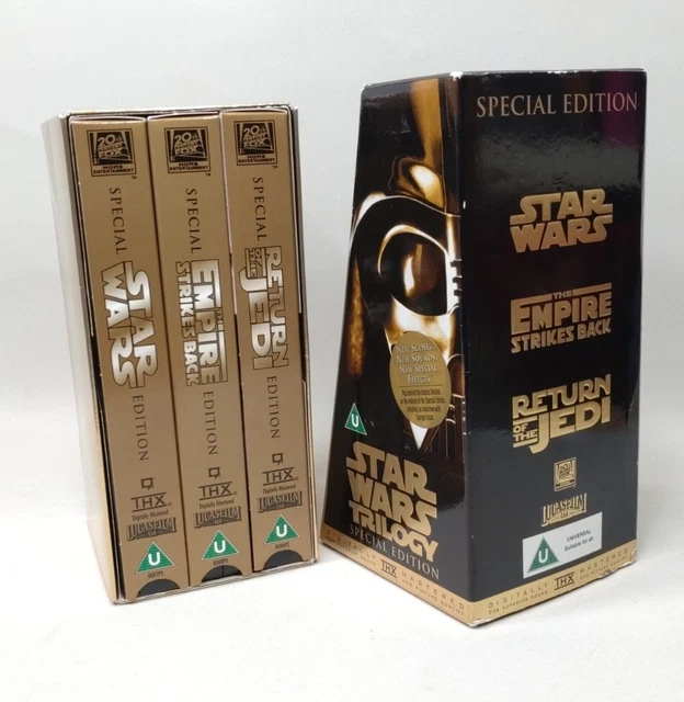 STAR WARS TRILOGY Widescreen Special Edition Gold VHS Box Set 1997 Bundle VGC £9.95 - PicClick UK
