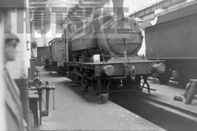 LARGER NEGATIVE BR British Railways Steam Loco 68875 Class J52 1959 ...