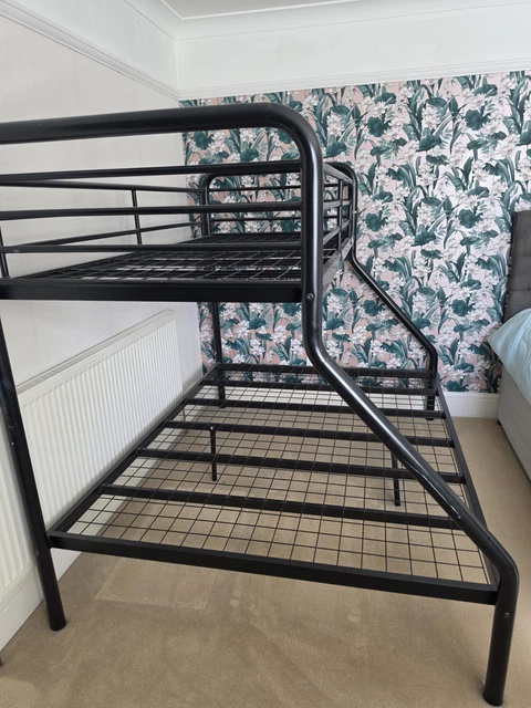 METAL SINGLE & Triple Bunk Beds Frame Double & Single Kids Bedroom ...