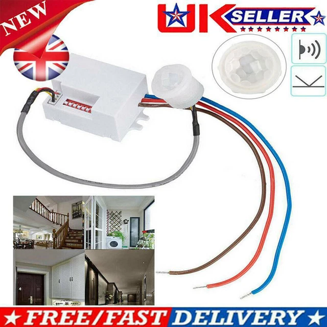 360° MINI RECESSED PIR Ceiling Occupancy Motion Sensor Detector Switch ...