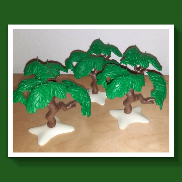 PLAYMOBIL 3X KNOCHIGER Zauber-Baum Blätter weiße Bodenplatte aus 3944 ...