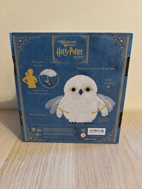 2024 UNIVERSAL STUDIOS Harry Potter Snowy Owl Interactive Toy Shoulder ...