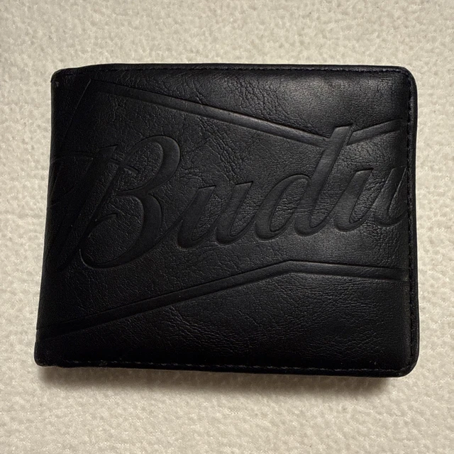 BUDWEISER BLACK FAUX Leather Wallet Bifold Card Holder ID bag £11.99 ...
