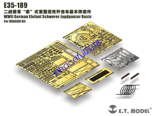 ET MODELL E35-189 Zweiter Weltkrieg deutscher Elefant Schwerer Jagdpanzer Basic EUR 24,01 ...
