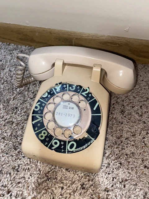 VINTAGE ROTARY DIAL Desk Phone Bell System Western Electric RARE Retro ...