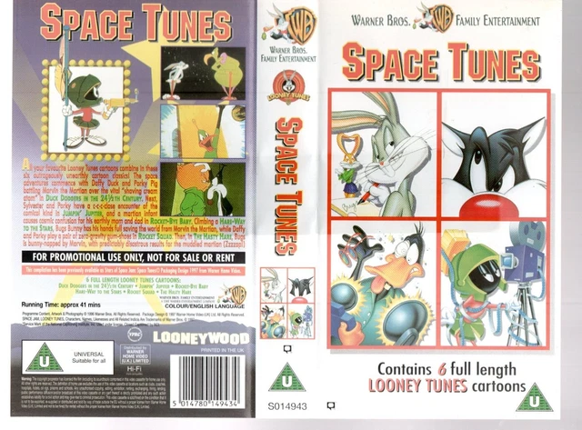 LOONEY TUNES SPACE Tunes (VHS, 1997) Video Tape (U) Vintage Warner Bros ...