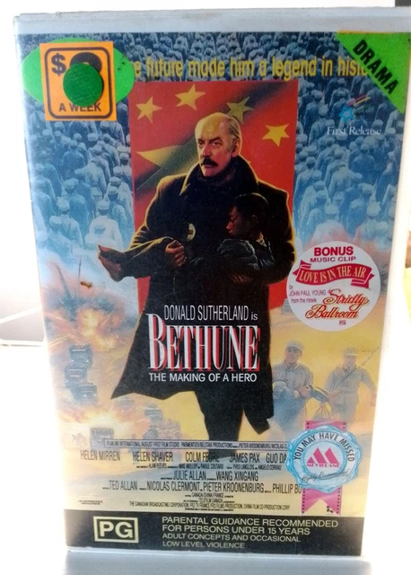 📼 BETHUNE: MAKING of a Hero (1990) RCA PAL VHS | Donald Sutherland, War ...