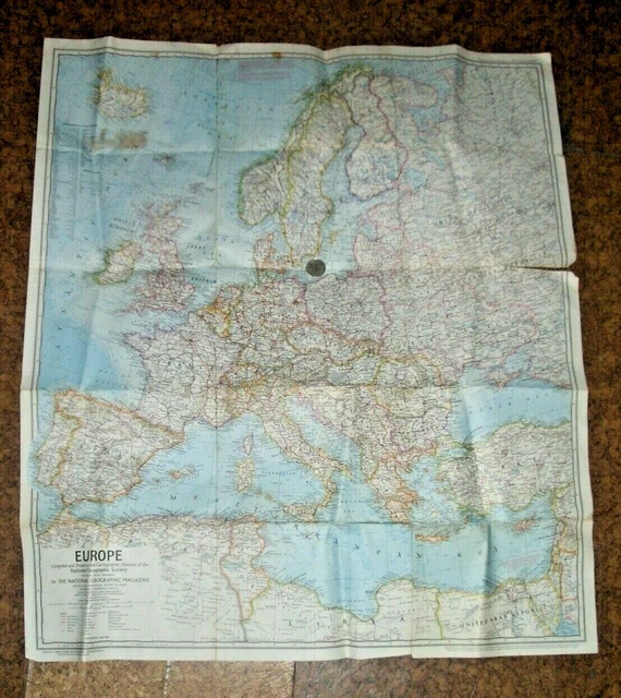 NATIONAL GEOGRAPHIC MAGAZINE Map of Europe. 1969 - Sell for Charity $1. ...