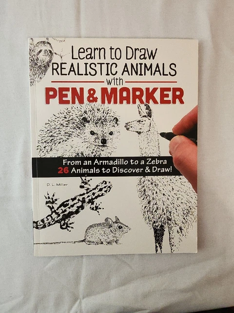 APPRENDRE À DESSINER des animaux réalistes avec stylo et marqueur : d ...
