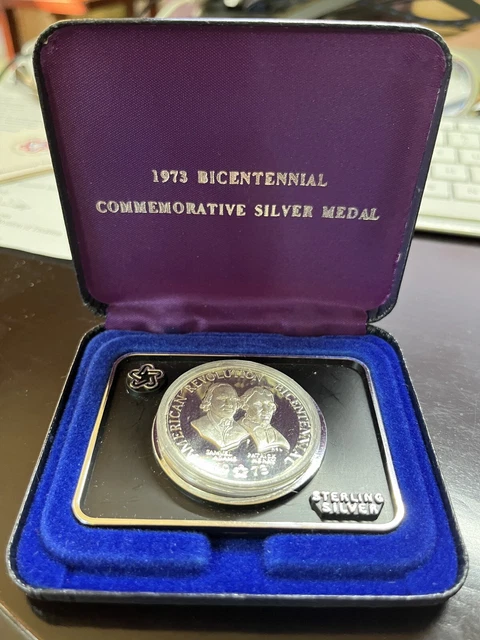 1973 BICENTENNIAL COMMEMORATIVE silver medal* STERLING SILVER MEDAL £18 ...
