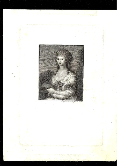 INCISIONE DI RAFFAELLO Morghen. Ritratto Di Fortunata Sugher Fantastici ...