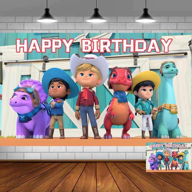 DINO RANCH PARTY Supplies Birthday Decorations Banner Backdrop Vinyl ...