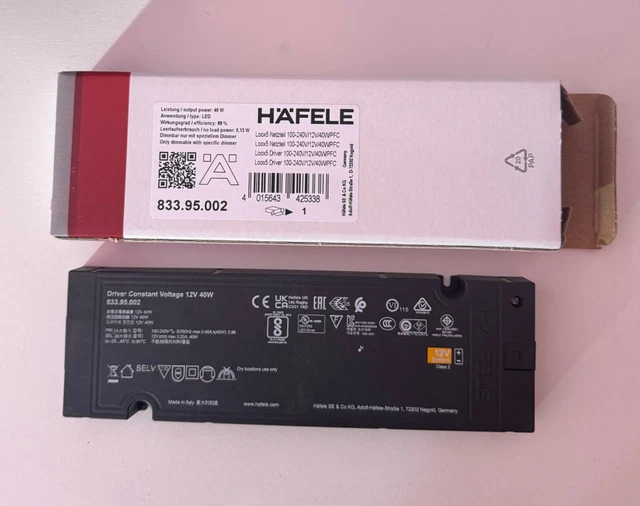 HAFELE LOOX5 DRIVER 100-240v/12v/40w/PFC 833.95.002 £13.00 - PicClick UK