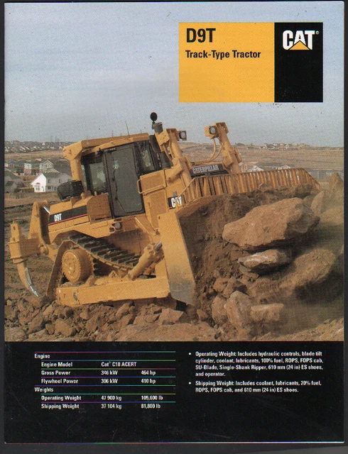 CATERPILLAR &D8T& TRACK-TYPE Tractor Dozer Brochure Leaflet EUR 7,09 - PicClick IT
