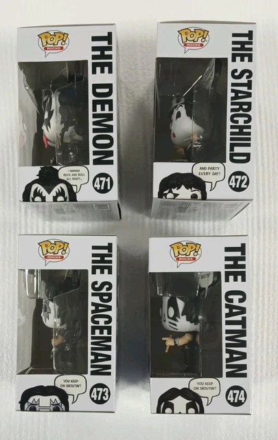 FUNKO POP! ROCK Sayings - KISS band Full Set including #471, #472, #473 ...