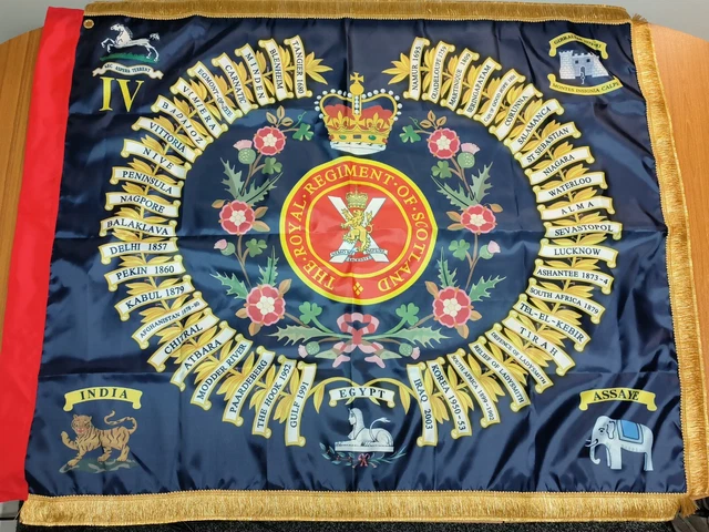THE ROYAL REGIMENT Of Scotland 4th battalion Regimental colours flag £ ...