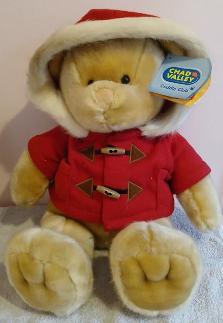 CHAD VALLEY CUDDLE Club Duffle Coat Larger Teddy Bear Soft Toy Plush ...