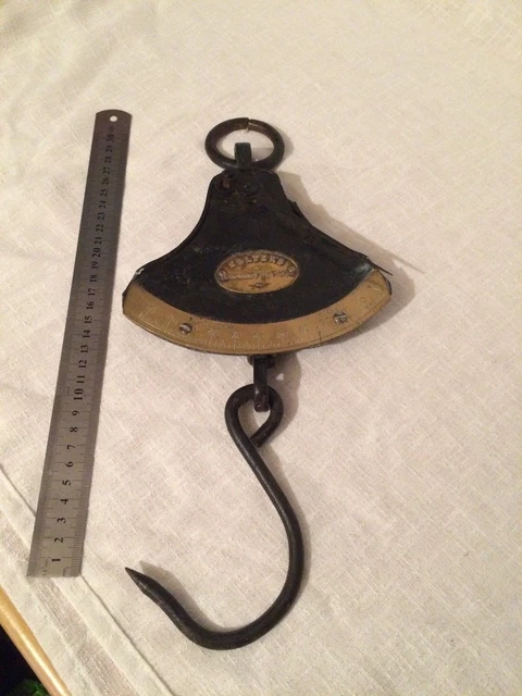 ANTIQUE SALTERS Quadrant Balance Scales with Large Hook Unusual Shape ...