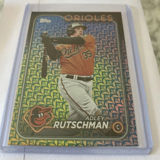 ADLEY RUTSCHMAN 2024 Topps Series 1 Foil Pasqua Foil Parallelo Orioles ...