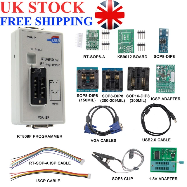 Rt809f Isp Programmer Usb Smart Read Write For Bios Flash Lcd Program New Uk £6699 Picclick Uk