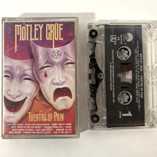 MOTLEY CRUE THEATRE Of Pain Vintage Cassette Tape 1985 Elektra Metal ...