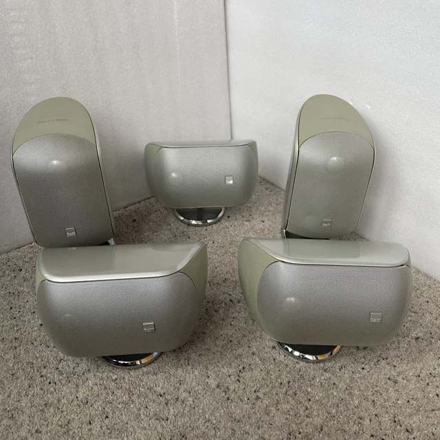 5 X BOWERS And Wilkins M1 Speakers (Silver) with consecutive serial ...