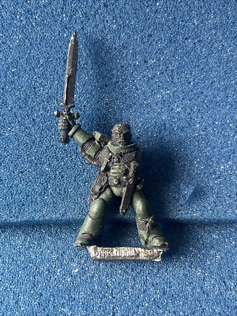 WARHAMMER 40K SPACE Marines Dark Angels Sergeant with Power Sword Metal ...