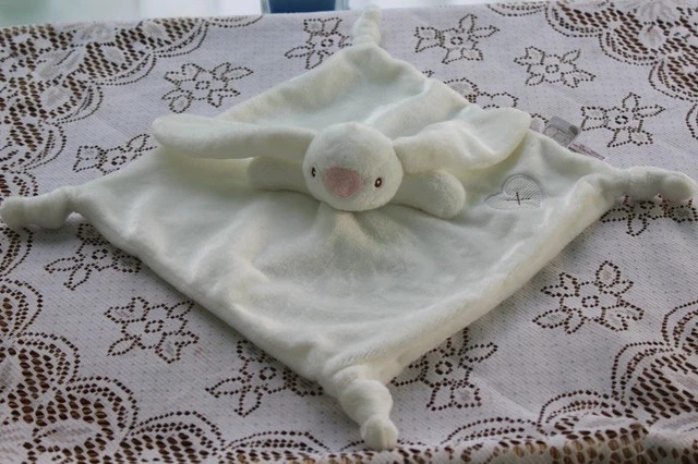 CHAD VALLEY WHITE Bunny Rabbit Baby Comforter Blankie Soother Soft Toy ...