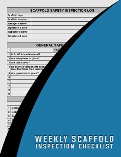 WEEKLY SCAFFOLD INSPECTION Checklist Scaffold Maintenance Logbook ...