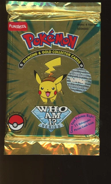 PIKACHU ART WHO Am I Pokémon Funskool 2003 India Vintage Booster Pack ...