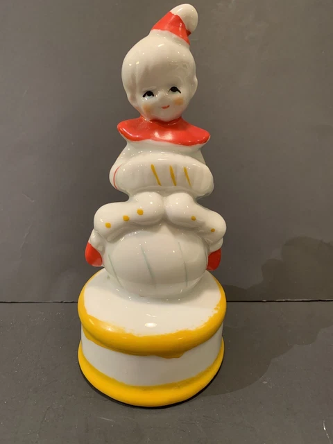 SOPHIA-ANN VINTAGE CLOWN Playing Accordion figurine Sitting Ball ...