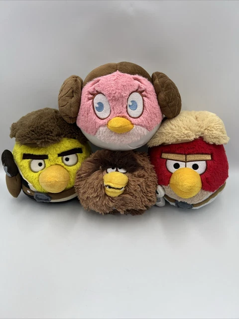 STAR WARS ANGRY Birds x4 Plush Soft Toys 8” Vgc £19.95 - PicClick UK