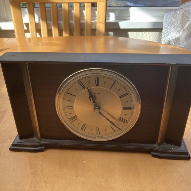 VINTAGE METAMEC MANTLE Clock With Modern Battery Mechanism As Pictured ...