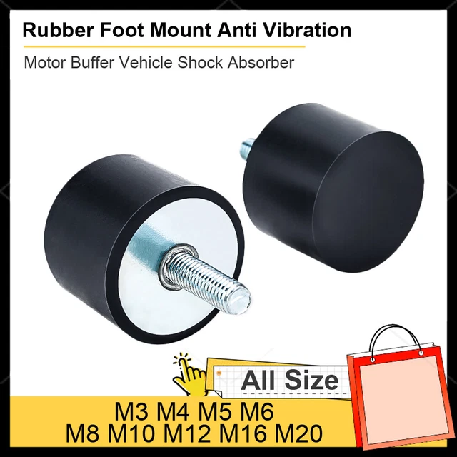 RUBBER FOOT MOUNT Anti Vibration Motor Buffer Vehicle Shock Absorber M3 ...