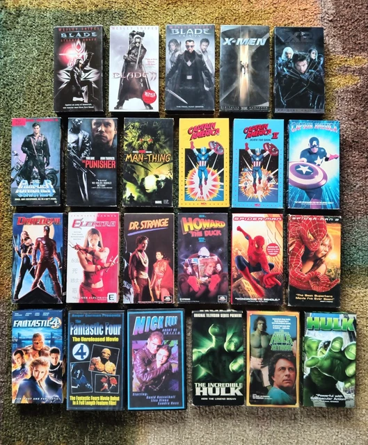 MARVEL VHS LOT Fantastic Four Nick Fury Blade Hulk Dr Strange Howard ...