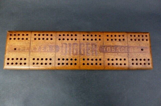 1930'S ART DECO Wooden Cribbage Board - Advertising "Players Diggar ...