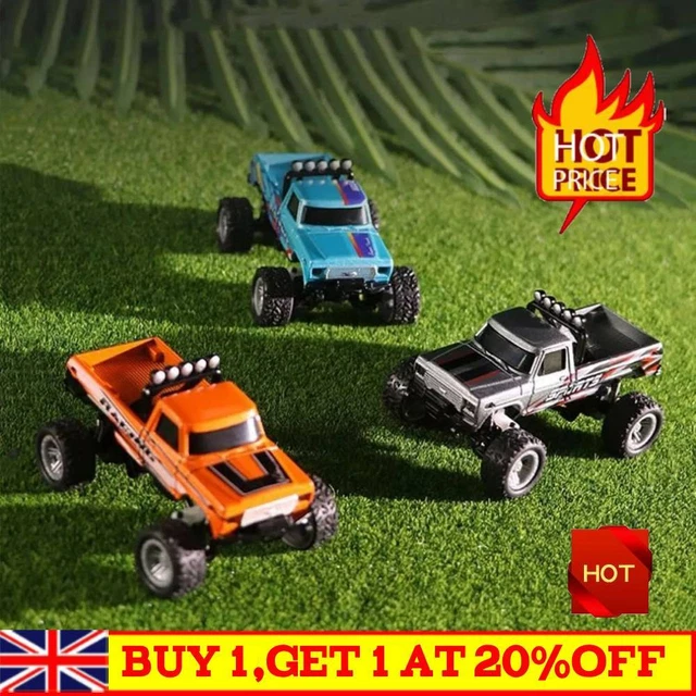 MINI RC MONSTER Truck USBC Rechargeable Underflow with Trailer,1:64 ...