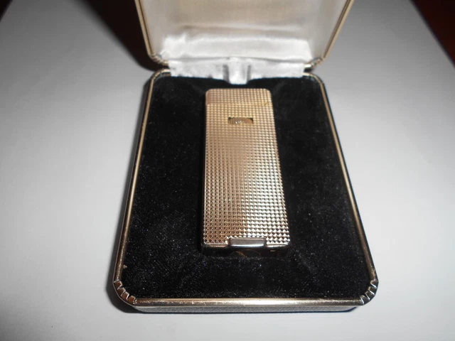 ANCIEN BRIQUET A Gaz Zaima Castaly Metal Dore Coffret 1971 EUR 10,00 ...
