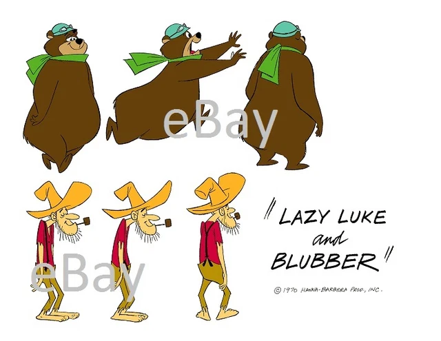 HANNA BARBERA STYLE GUIDE PLATE - WACKY RACES - LAZY LUKE & BLUBBER EUR ...