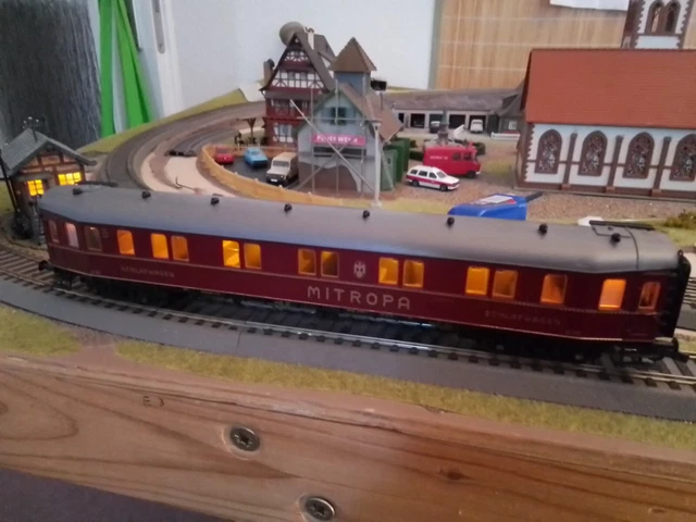 *WILAP* ROCO &HECHT& (45446?) Mitropa Schlafwagen Spur H0 -36002- mit ...