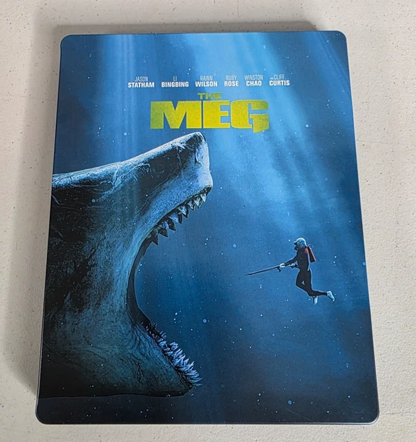THE MEG BLU-RAY Limited Edition Steelbook Jason Statham Sci-Fi Shark ...